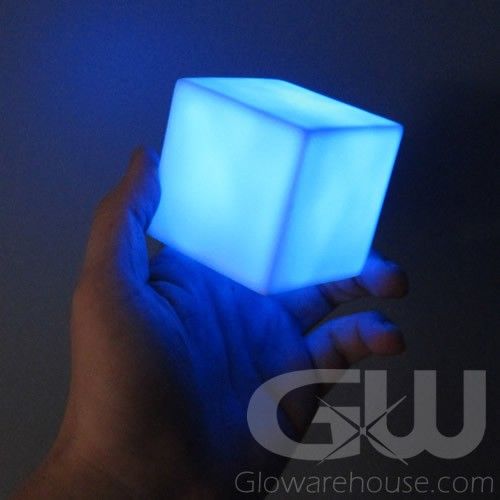 Cube Shape Color Changing LED Battery Operated Lamp - Glowarehouse.com
