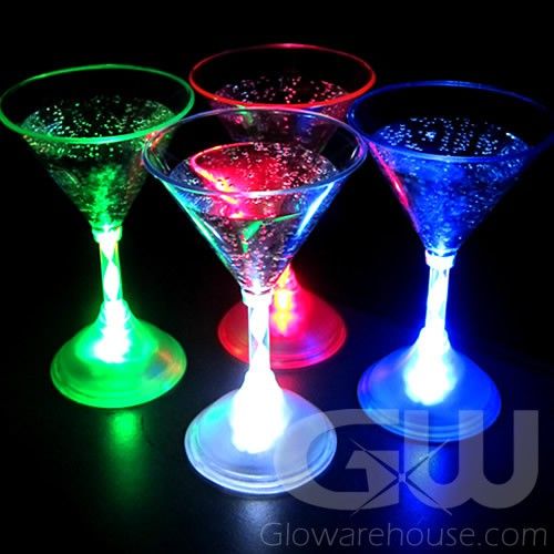 Glow in the dark cocktail glasses store